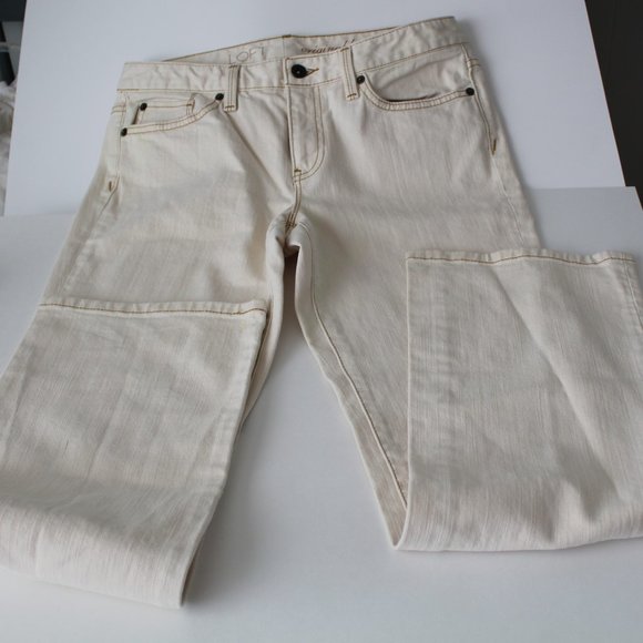 LOFT | Jeans | Loft Original Boot Cream Colored Denim Jeans Nwot 6 ...